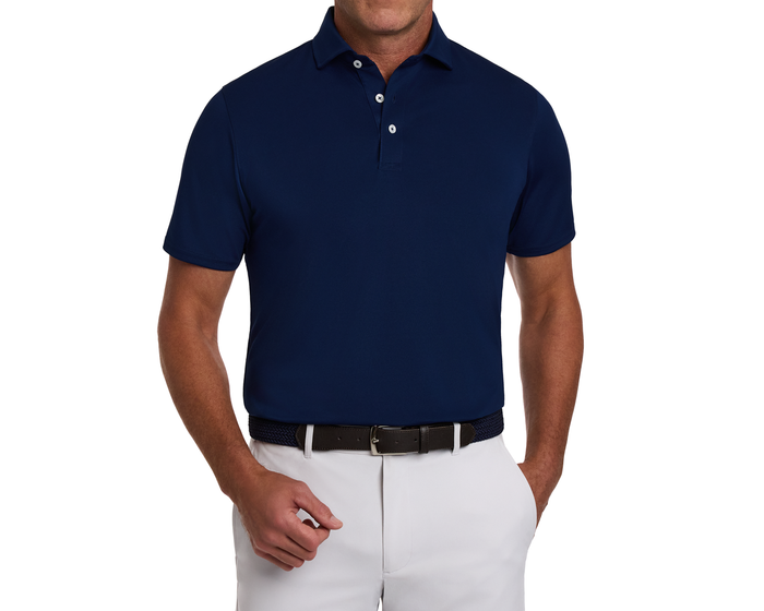 Navy Blue Golf Shirt | Holderness & Bourne