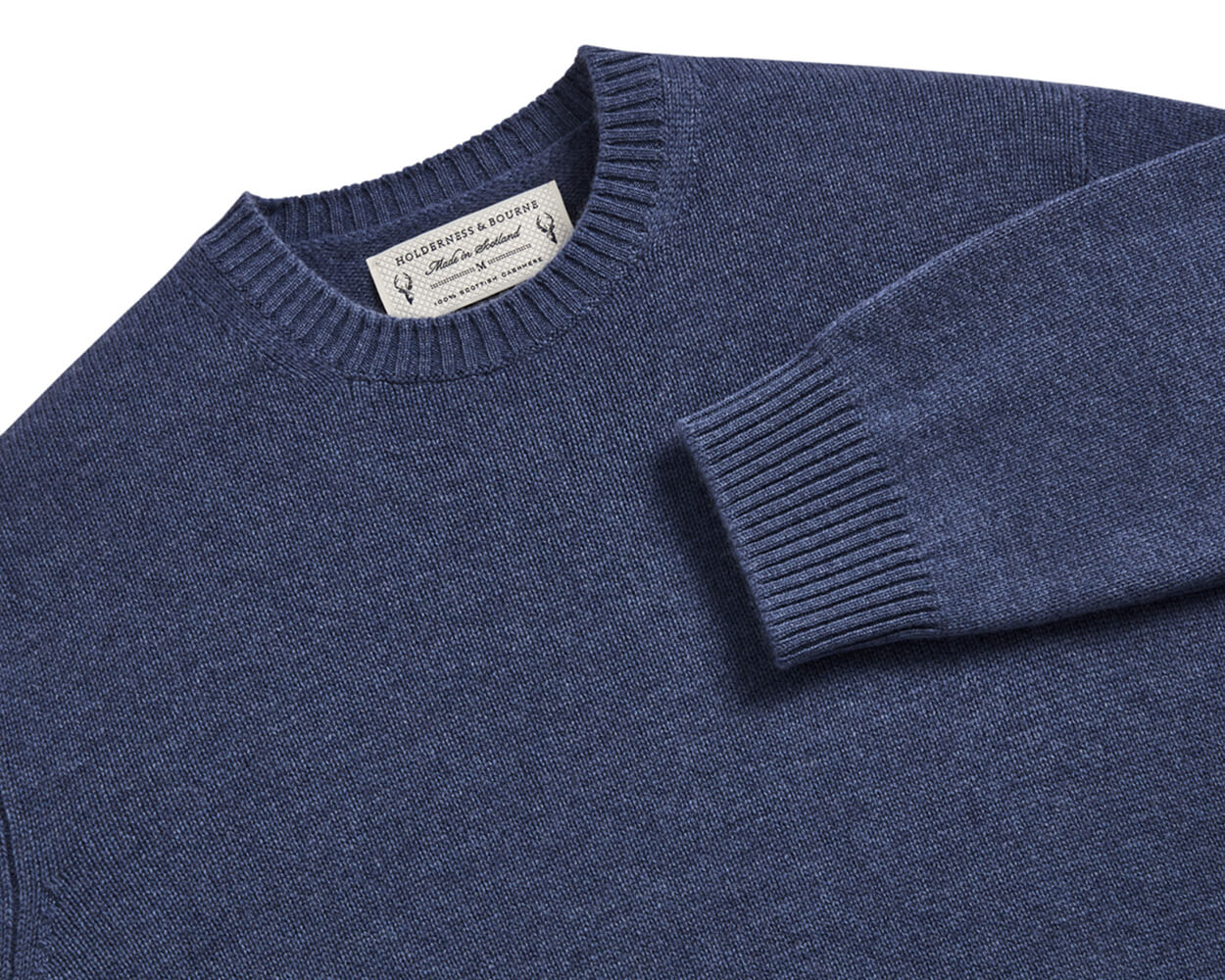 Men’s Blue Pullover Sweater | Holderness & Bourne