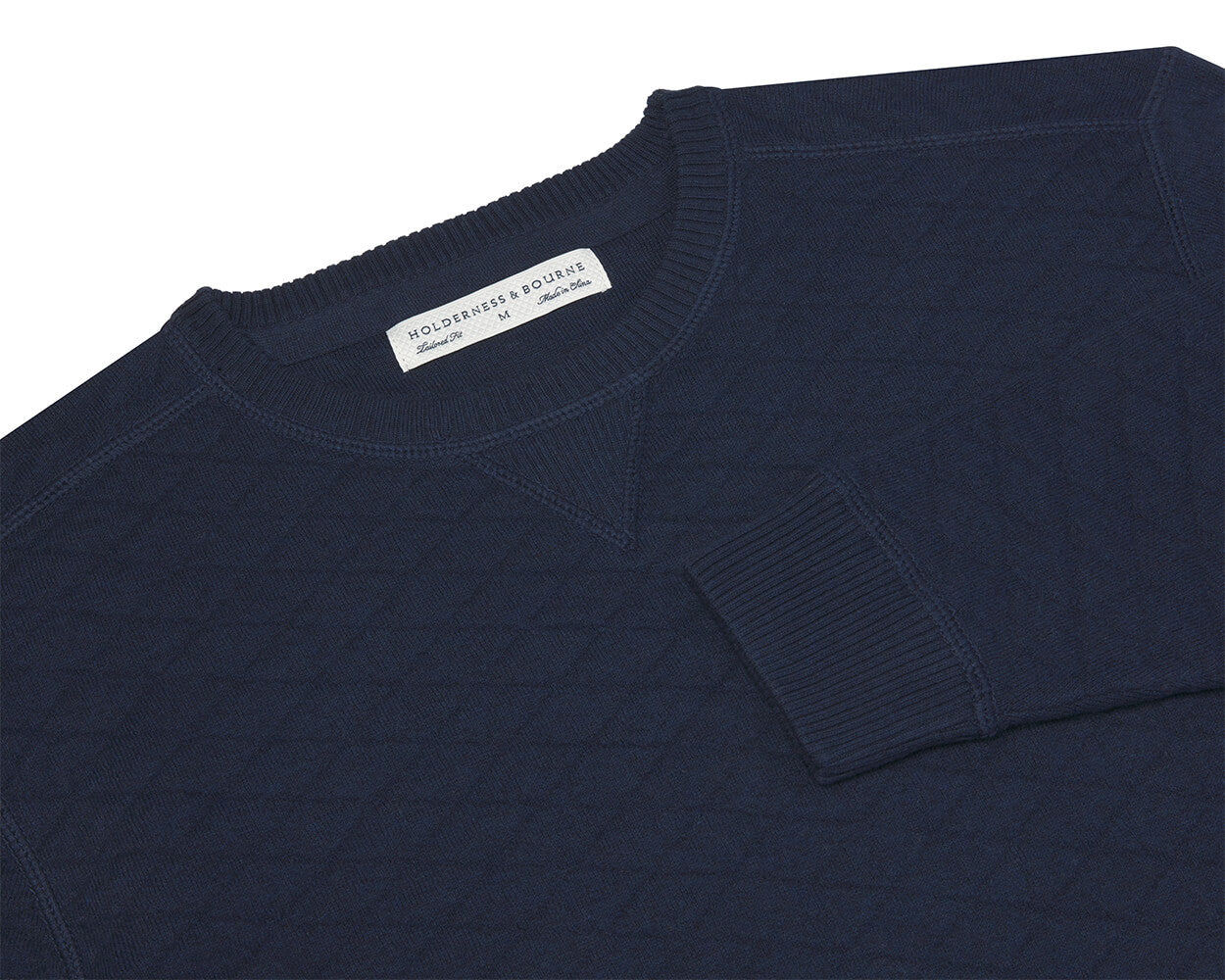The Ward Crewneck Sweater: Heathered Navy