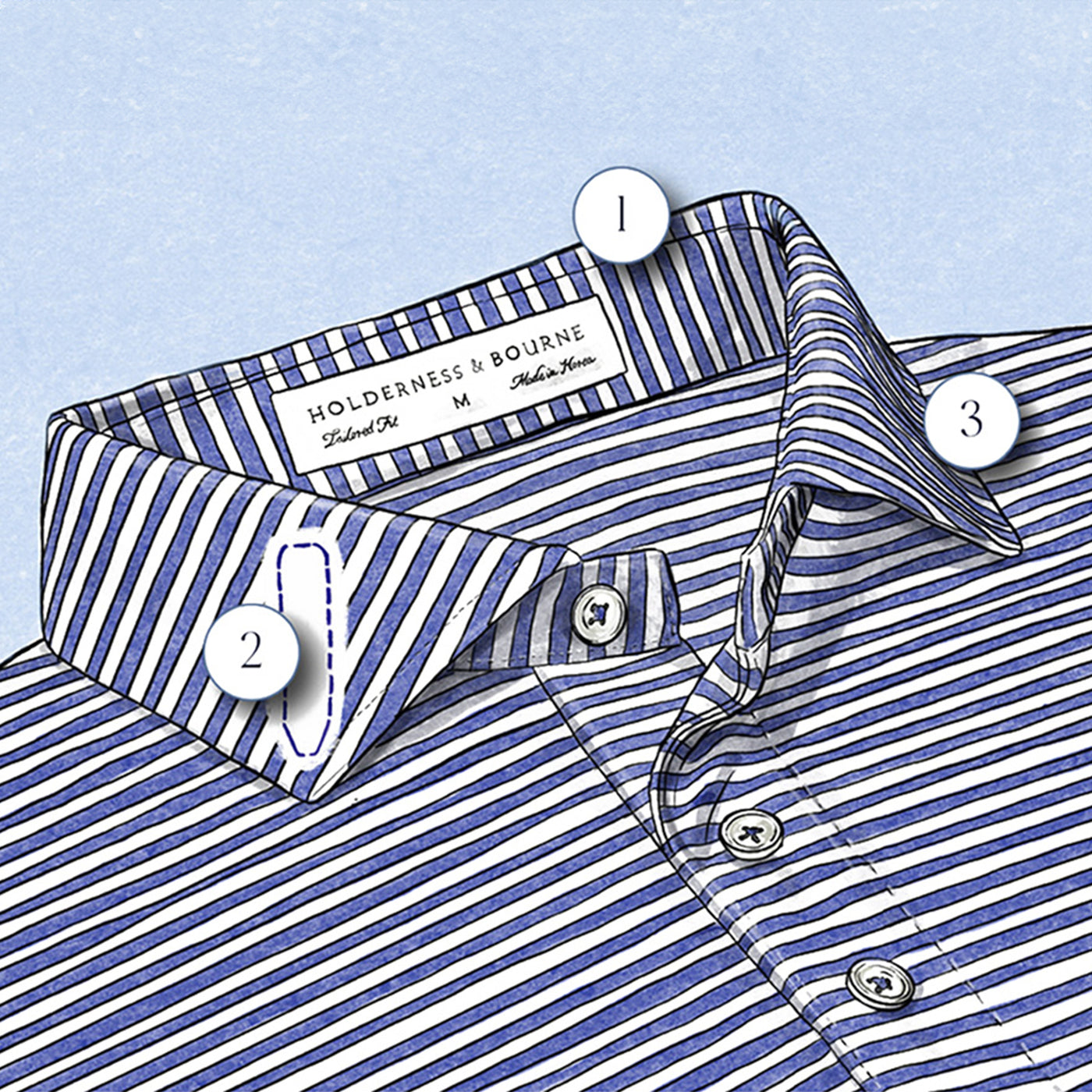 The Engineered No-Curl Collar | Holderness & Bourne