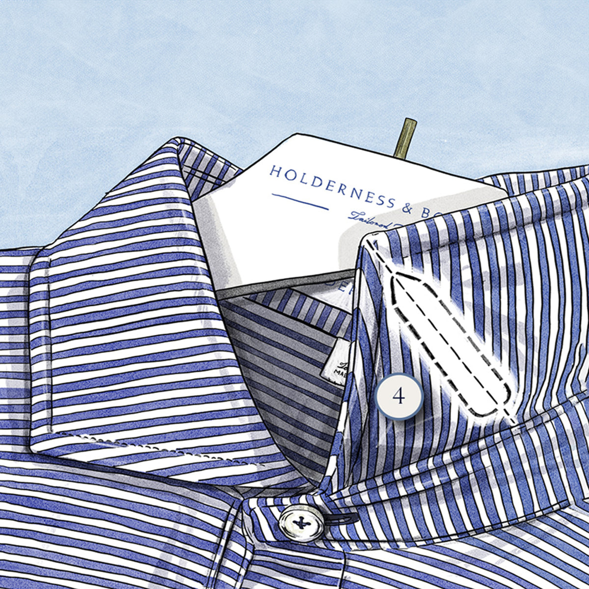 The Engineered No-Curl Collar | Holderness & Bourne